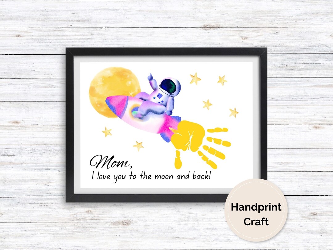 Mother's Day Handprint Craft, Mother's Day Gift, Custom Card for Mom ...