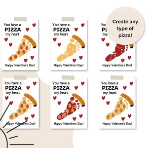 Valentines Day Footprint Art, Pizza My Heart, Paint Craft for Baby ...