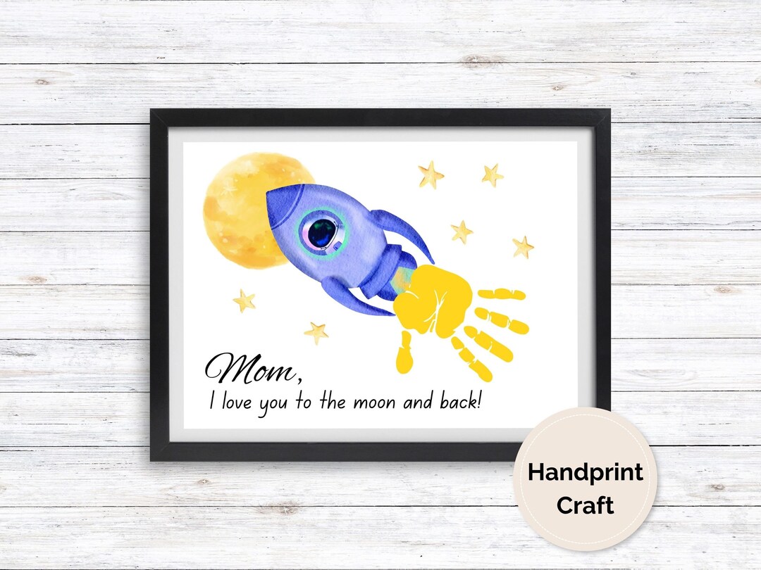 Mother's Day Handprint Craft, Mother's Day Gift, Custom Card for Mom ...
