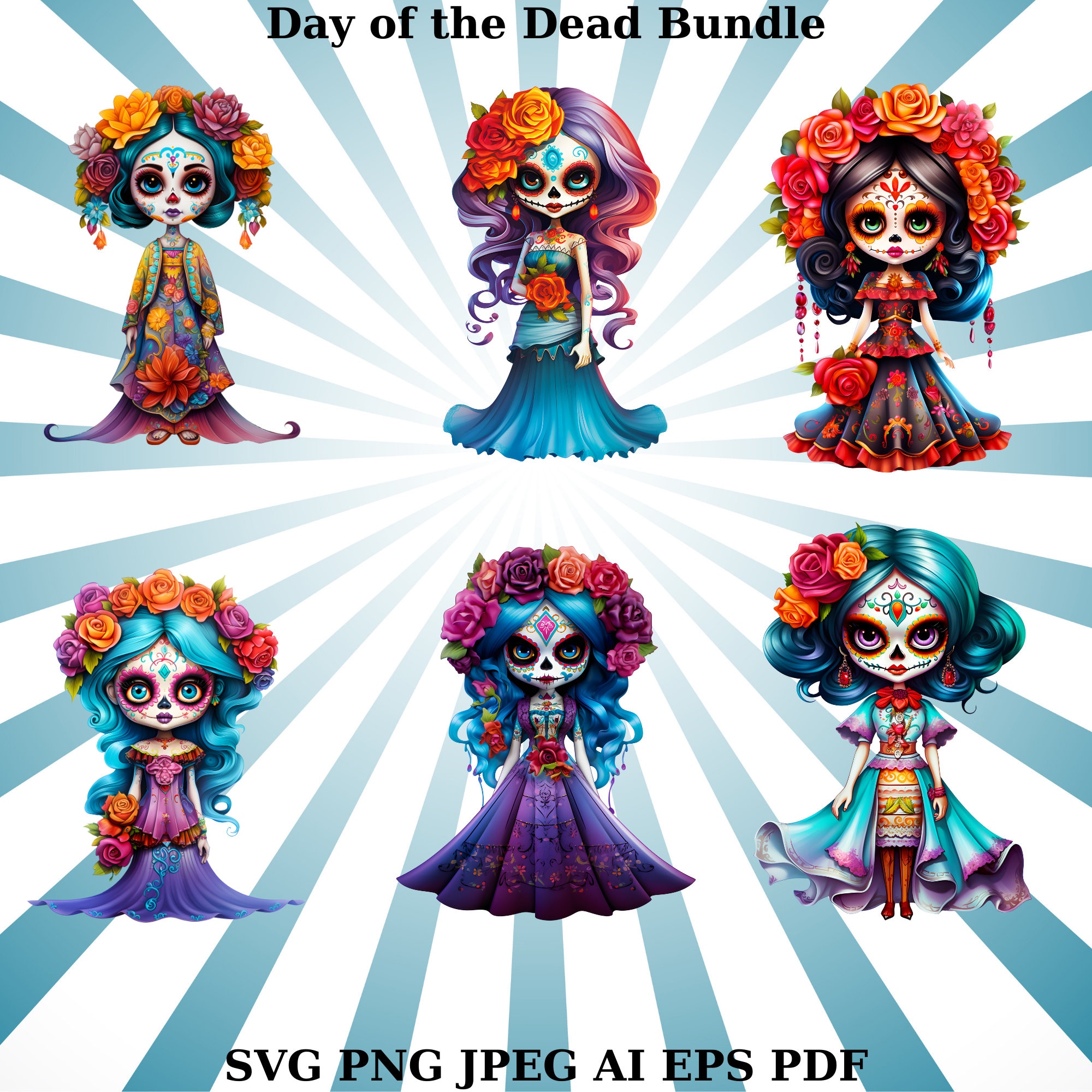 Day of the Dead Svg, Day of the Dead Bundle, Day of the Dead T-shirt ...