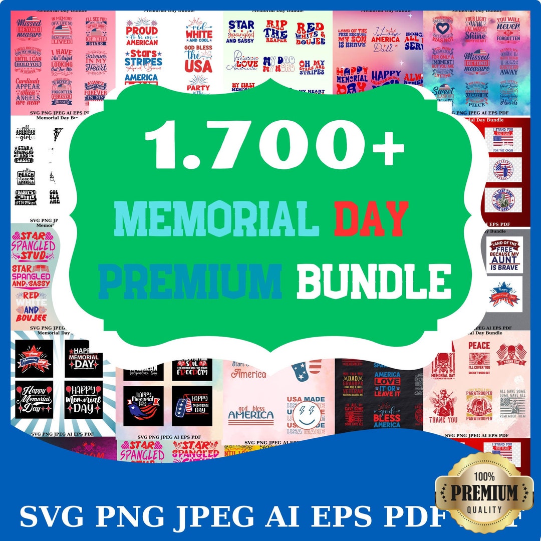 Memorial Day Svg Bundle, Memorial Day T-shirt Designs,memorial Day ...