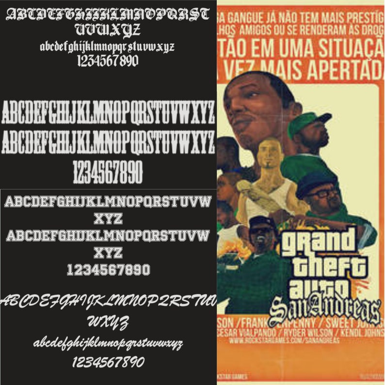 Gta Font Bundle, Gta Font , Auto Theft Svg Font, Theft Grand SVG, Font ...