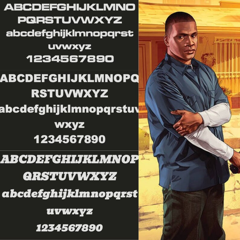 Gta Font Bundle, Gta Font , Auto Theft Svg Font, Theft Grand SVG, Font ...