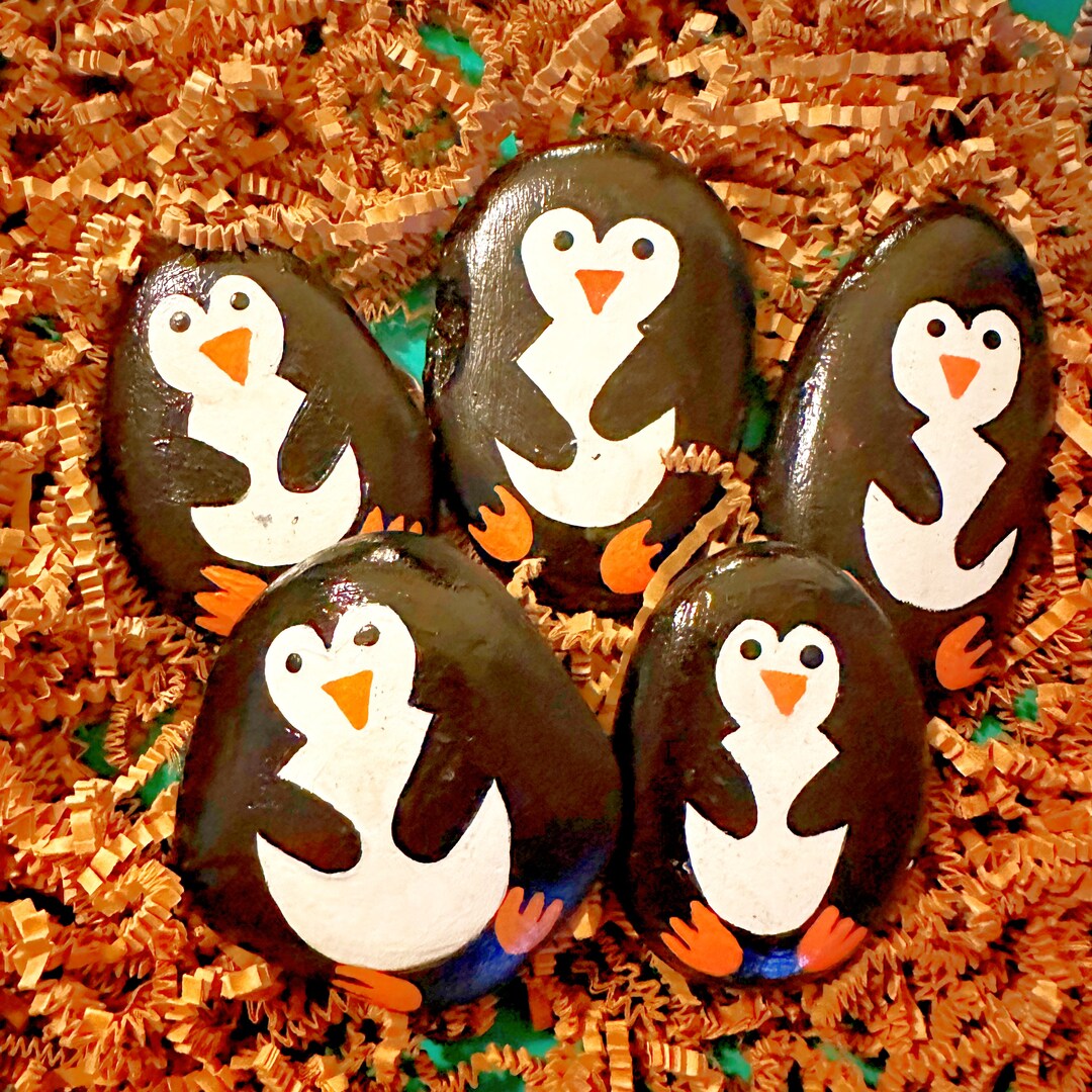 Penguin Rocks set of 5 - Etsy