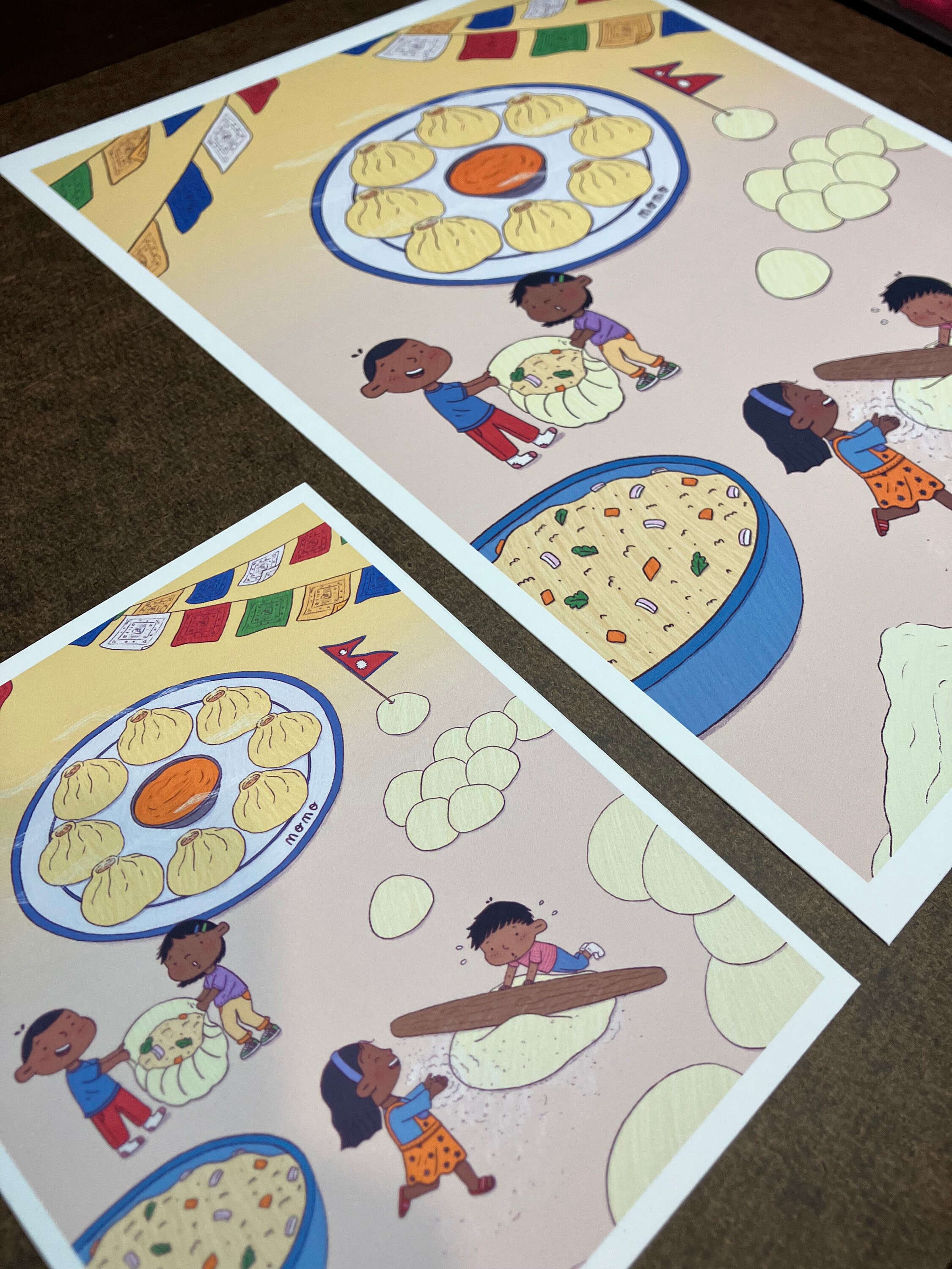 Momo Art Print, Nepali Dumpling, Nepal, Cute Food, Kathmandu, Food ...