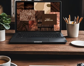 Brown Aesthetic Desktop Wallpaper - Etsy