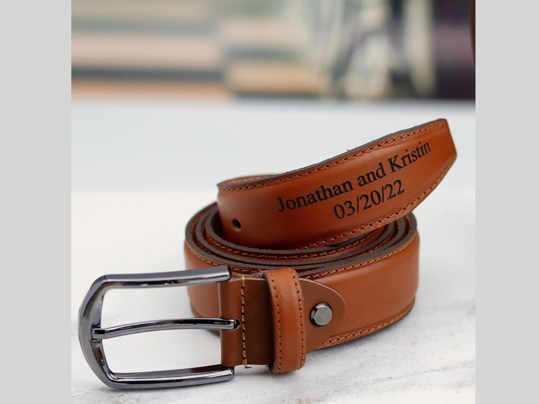 Customized Camel Leather Belts - Handmade Unique Presents for Him ...