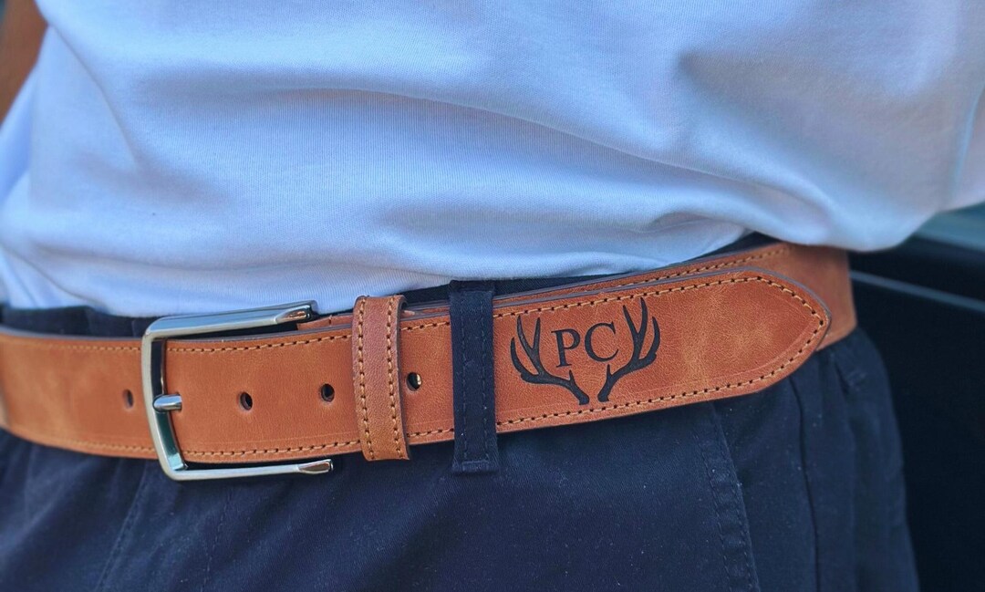 Engraved Leather Belt for Him – Handmade Personalized Gift - Etsy