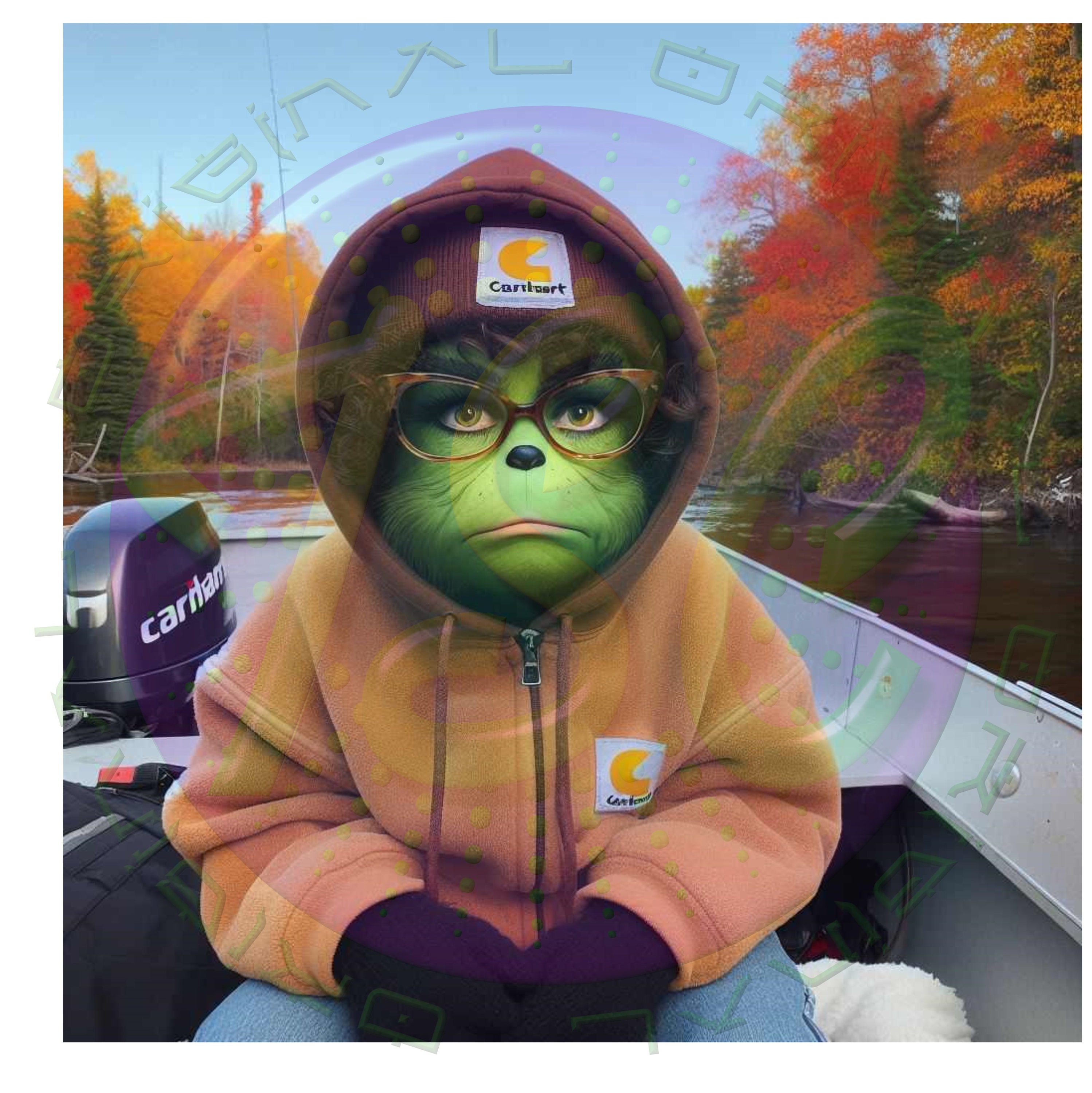 Grinch Fishing, Cold Weather Grinch, Grinch PNG, Grinch in Boat - Etsy