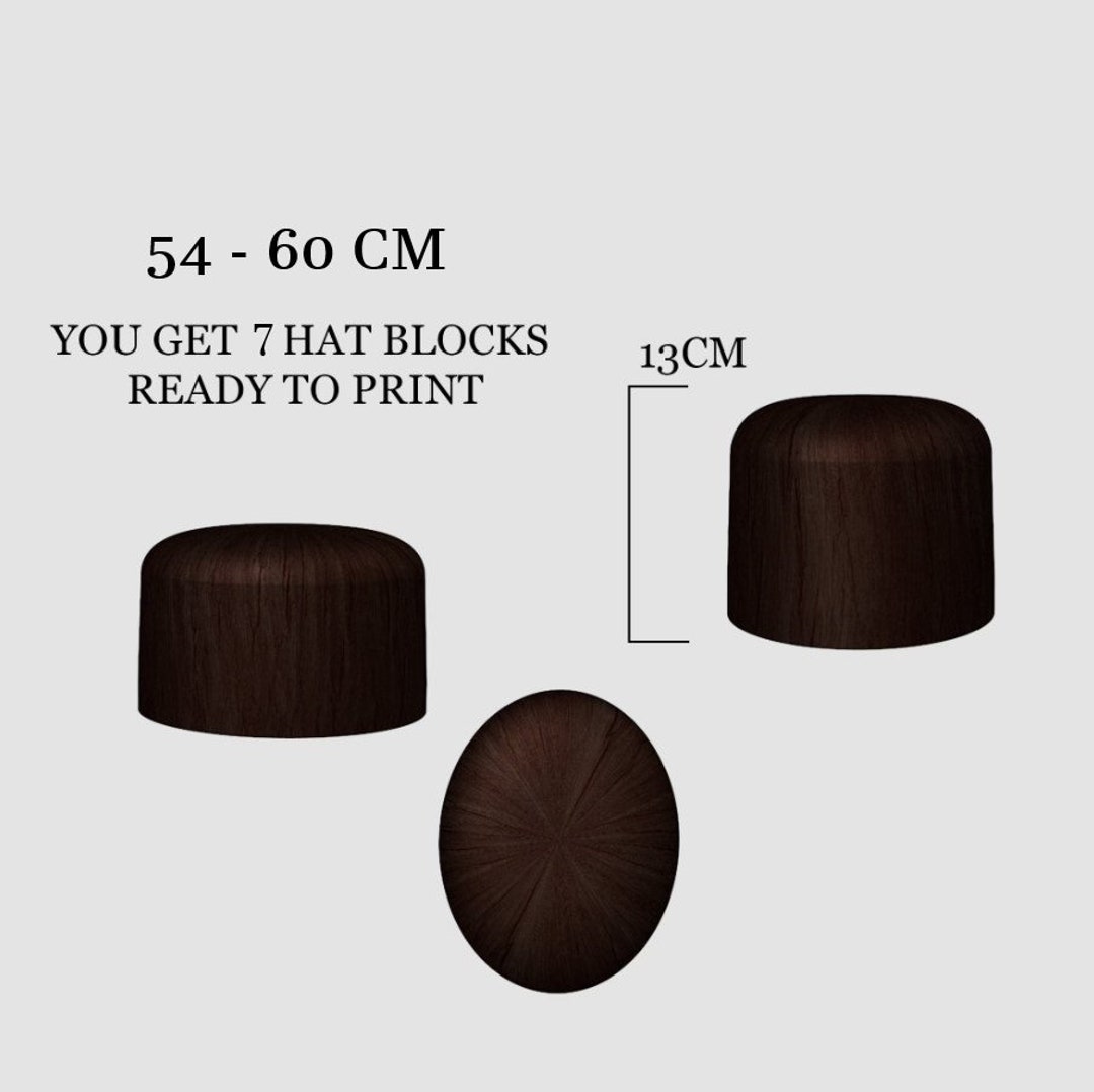 Hat Blocks Bundle - Style Open Crown - Fedora - Sizes 54 - 60cm - Hat ...