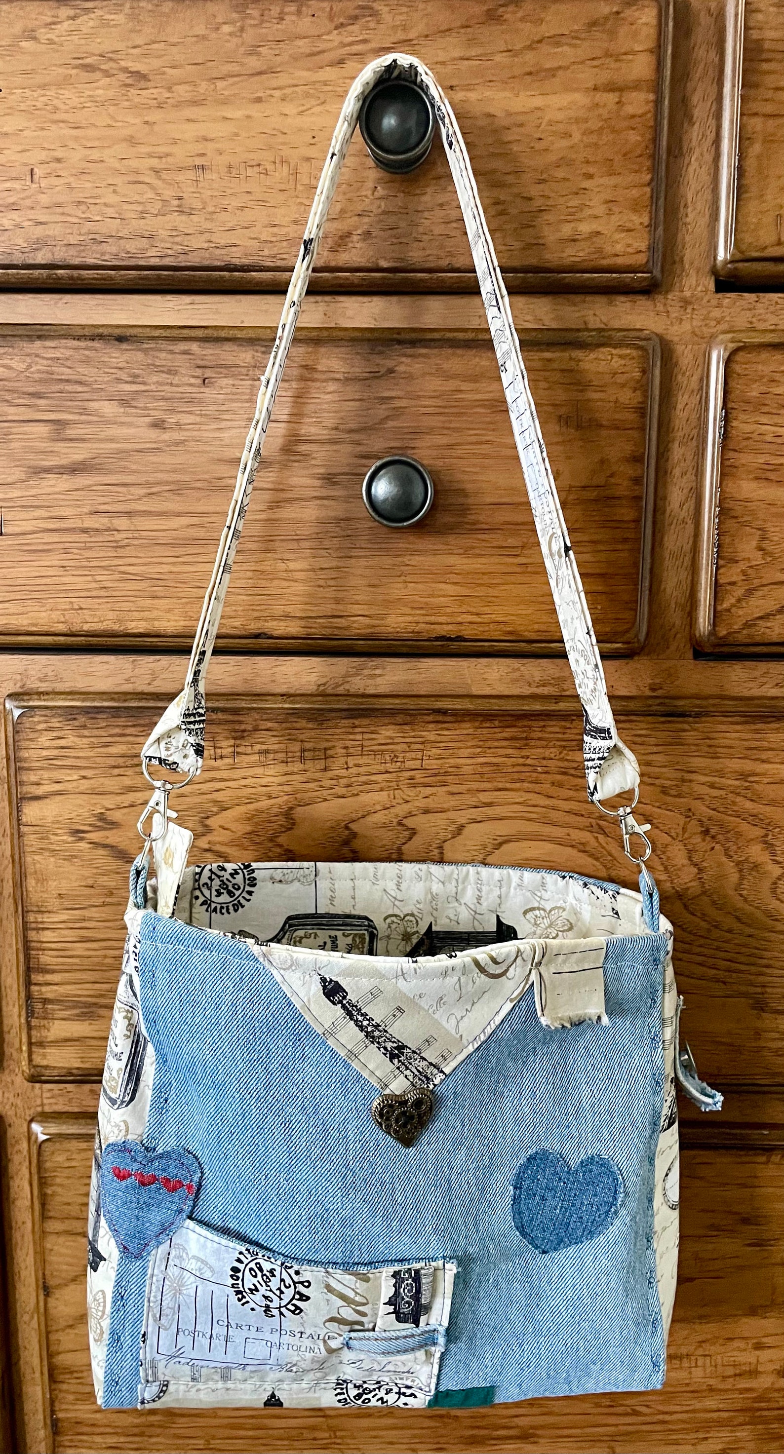 Fashion Denim Purse Bag - HANDMADE Upcycled Jean Purse Recycled Denim ...