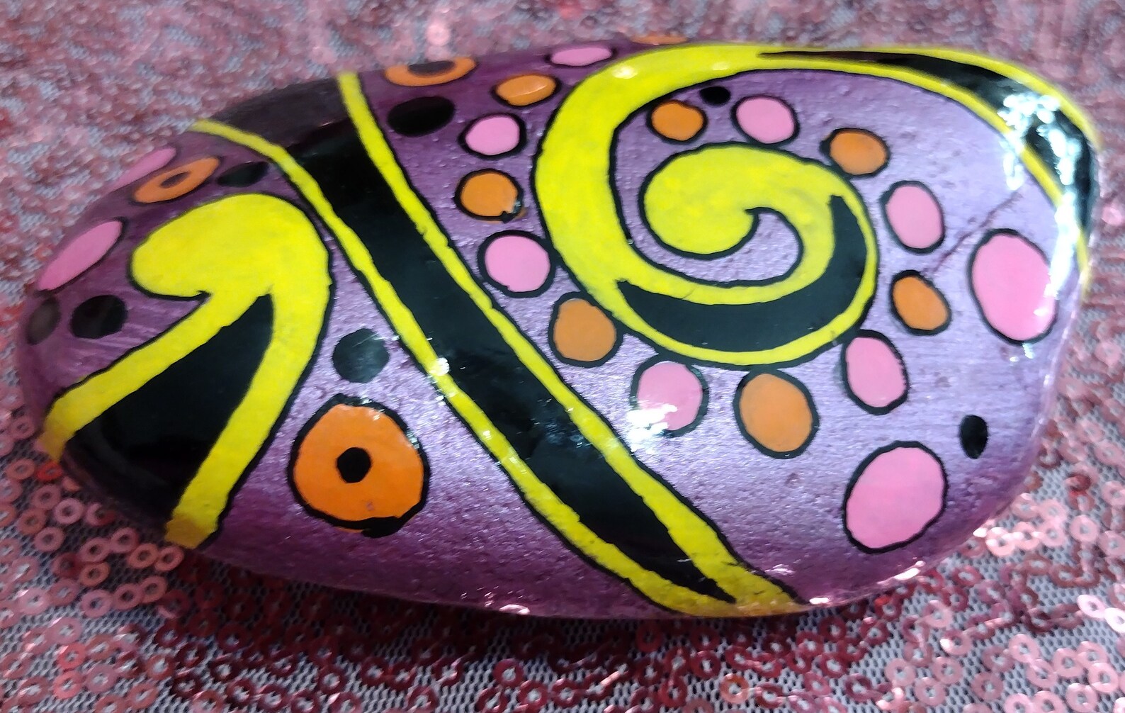 Abstract Painted Rock - Etsy