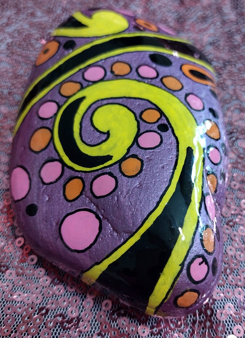 Abstract Painted Rock - Etsy