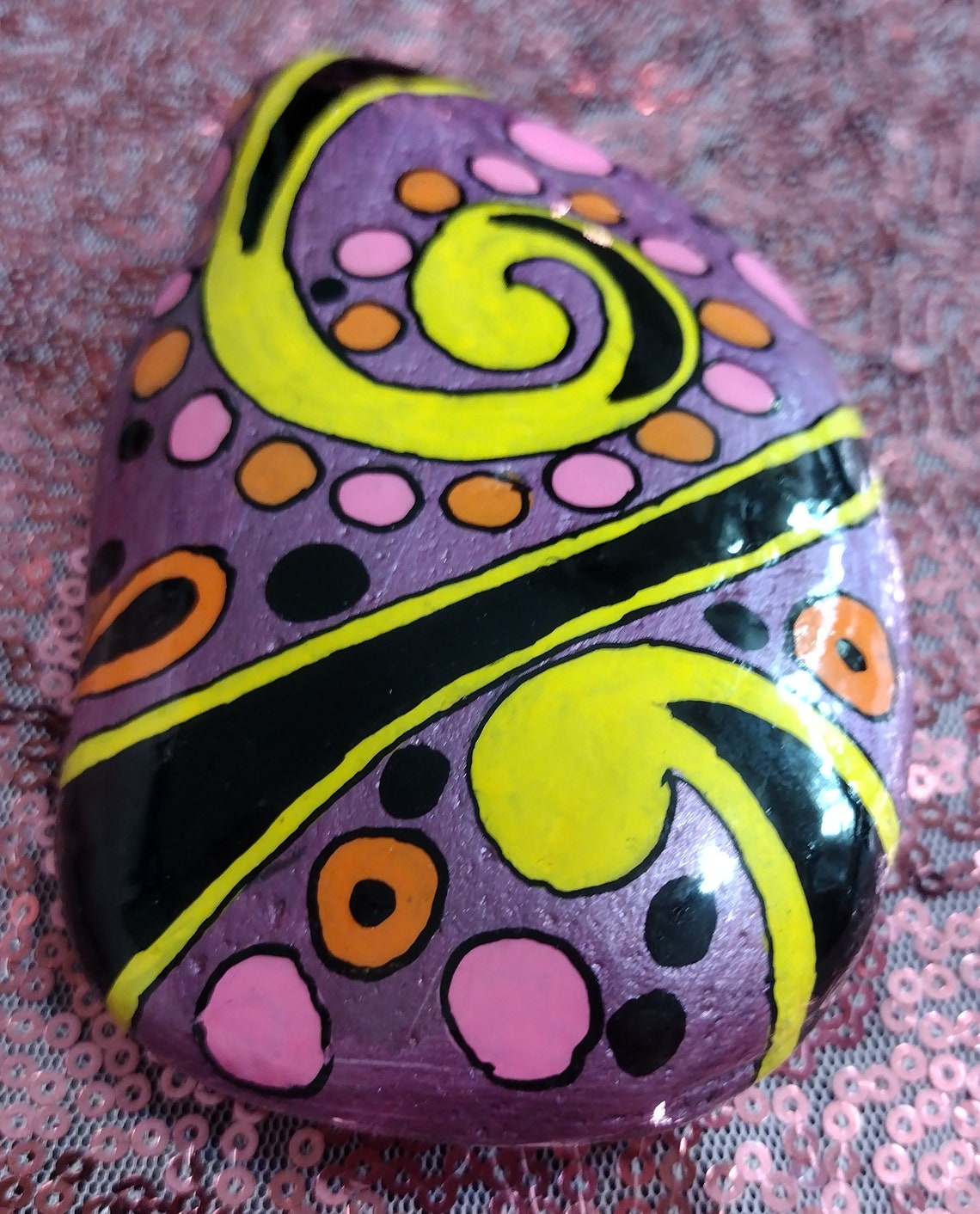 Abstract Painted Rock - Etsy