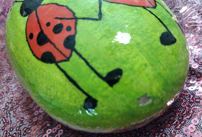 Lady Bugs in Love Painted Rock - Etsy