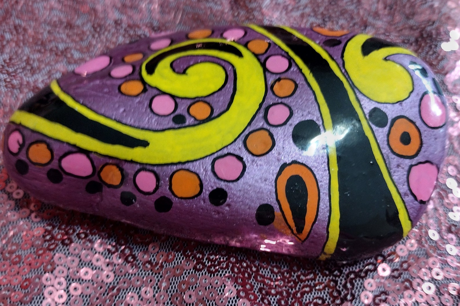 Abstract Painted Rock - Etsy