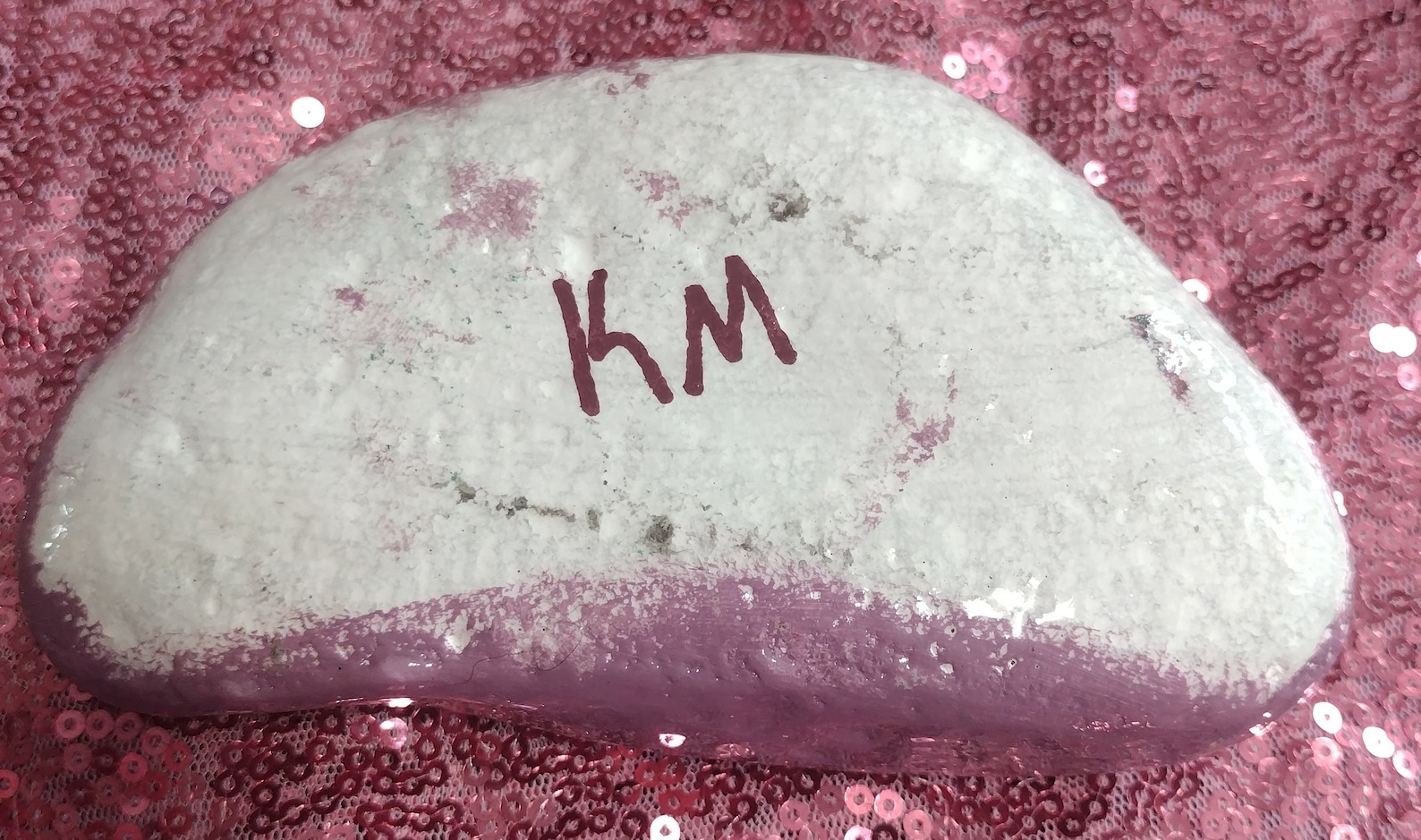 Love on Purple Painted Rock - Etsy