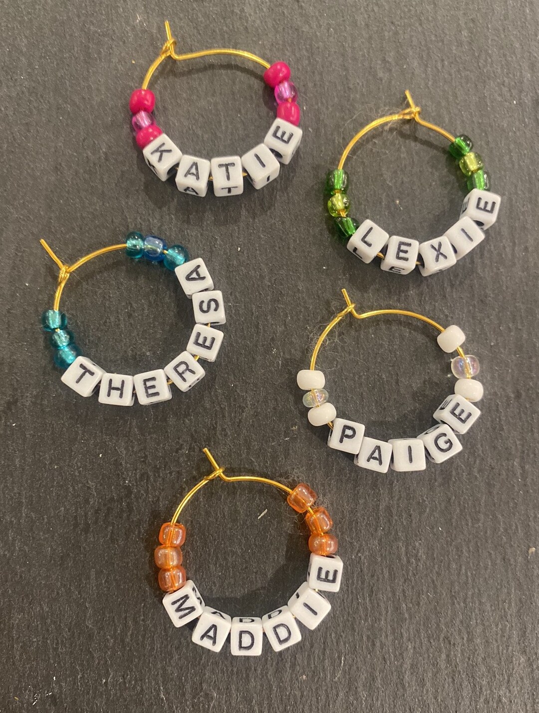 Custom Name Handmade Wine Glass Charms – Custom Unique and Charming ...