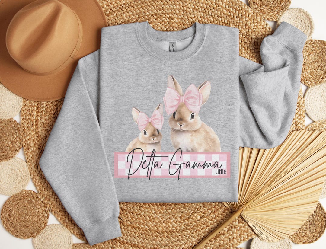 Custom Spring Sorority Shirt Bunny Rabbit Customized Sorority Merch ...