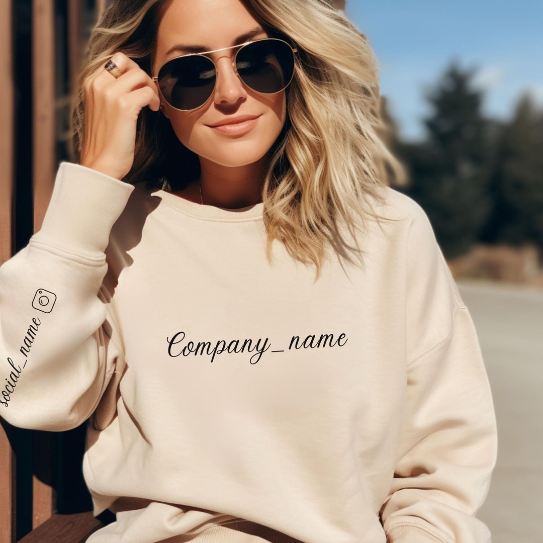 Customized Sweater With Name on Front Social Media Personalization With ...