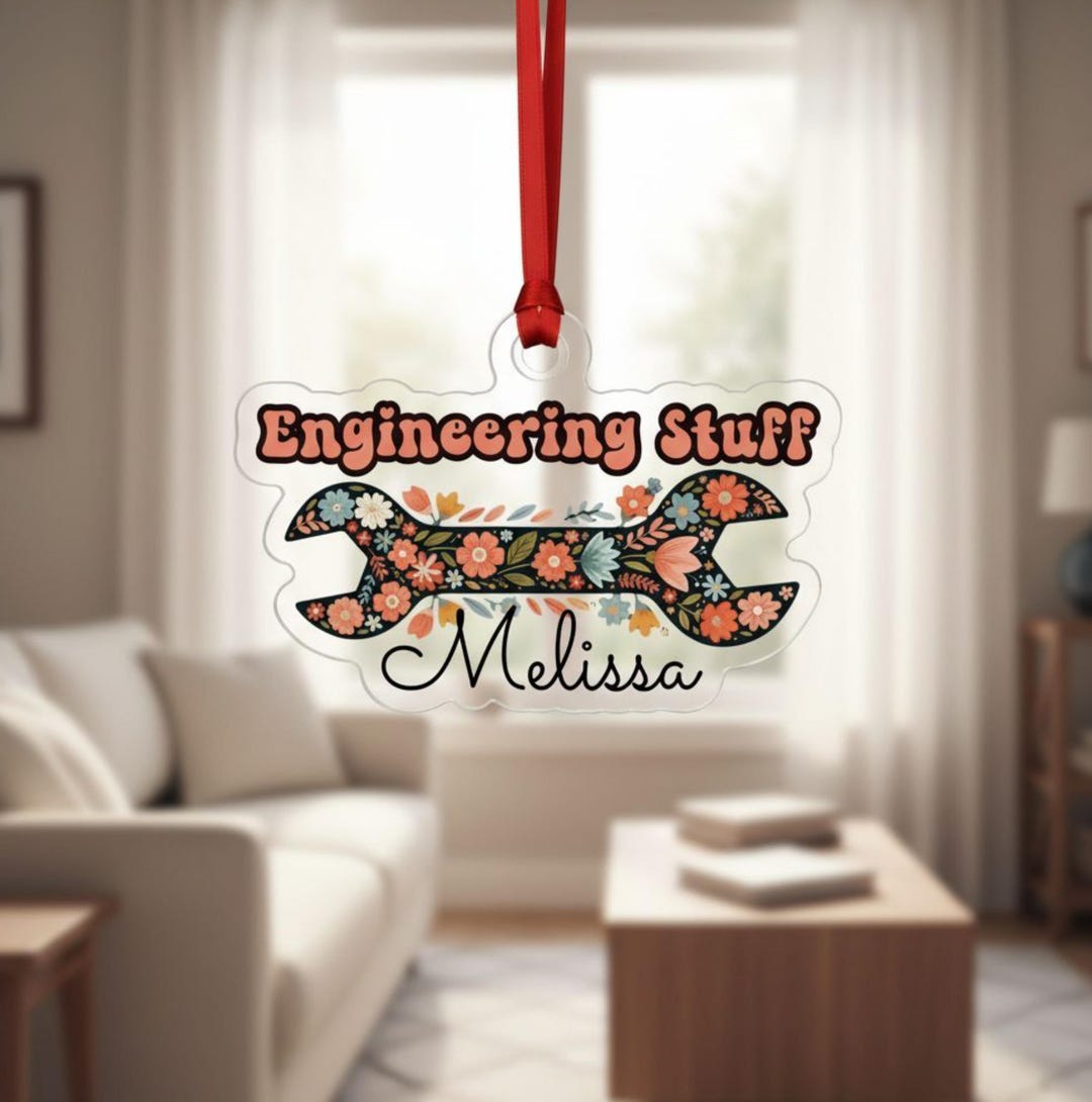 Custom Engineer Ornament Gift for Female Engineer or Woman Engineering ...