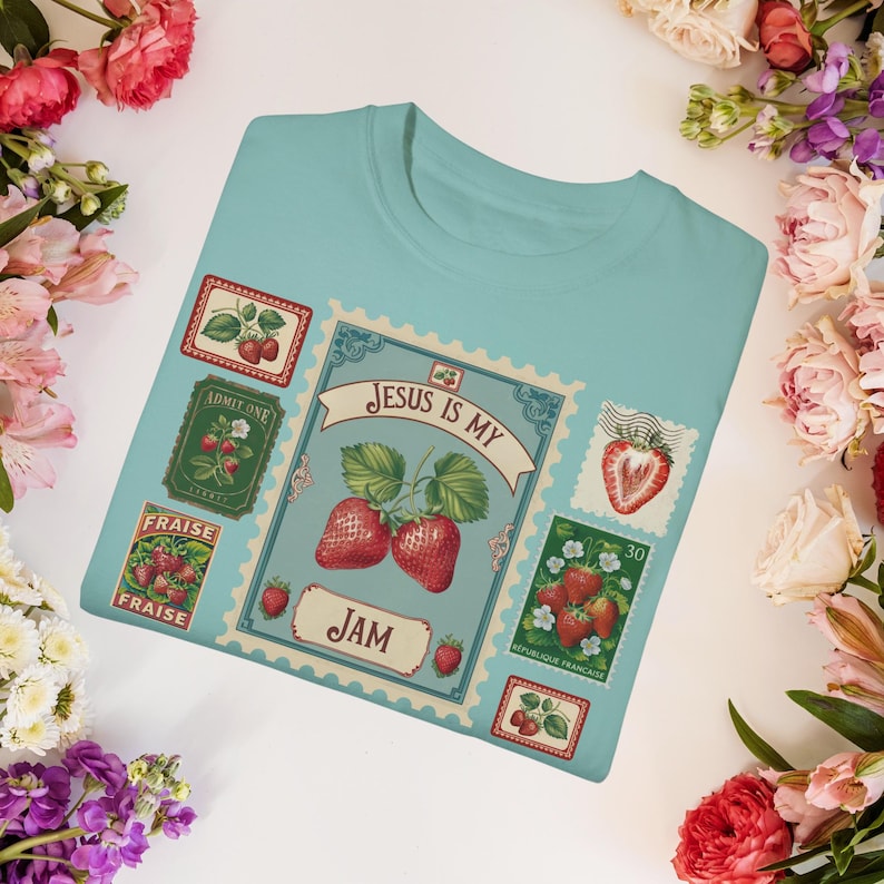 Comfort Colors Vintage Stamp Strawberry T-shirt Christian Shirt ...