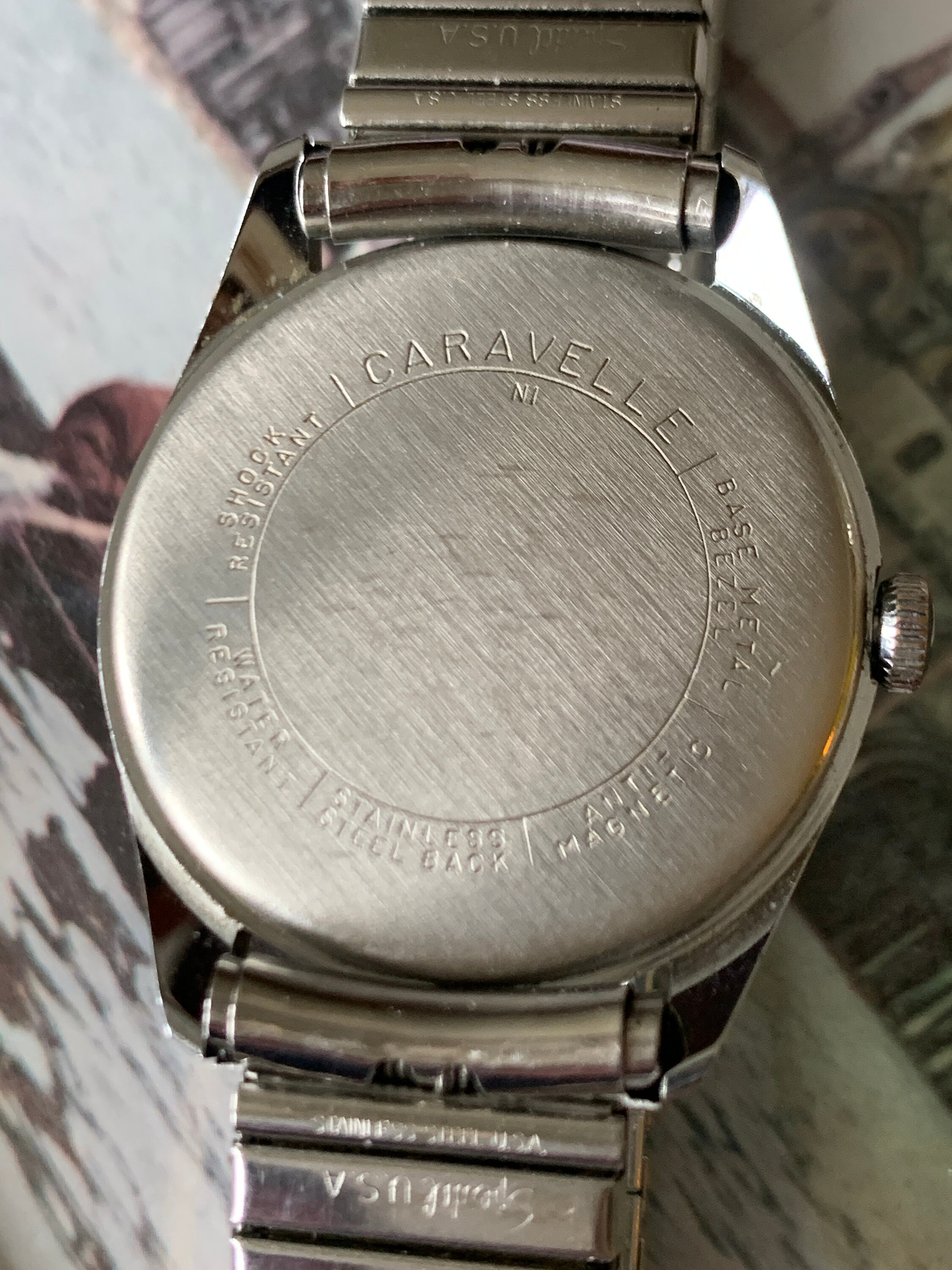 Mid-century Caravelle Skiff by Bulova Modern 1969 Winder Chrome Plated ...