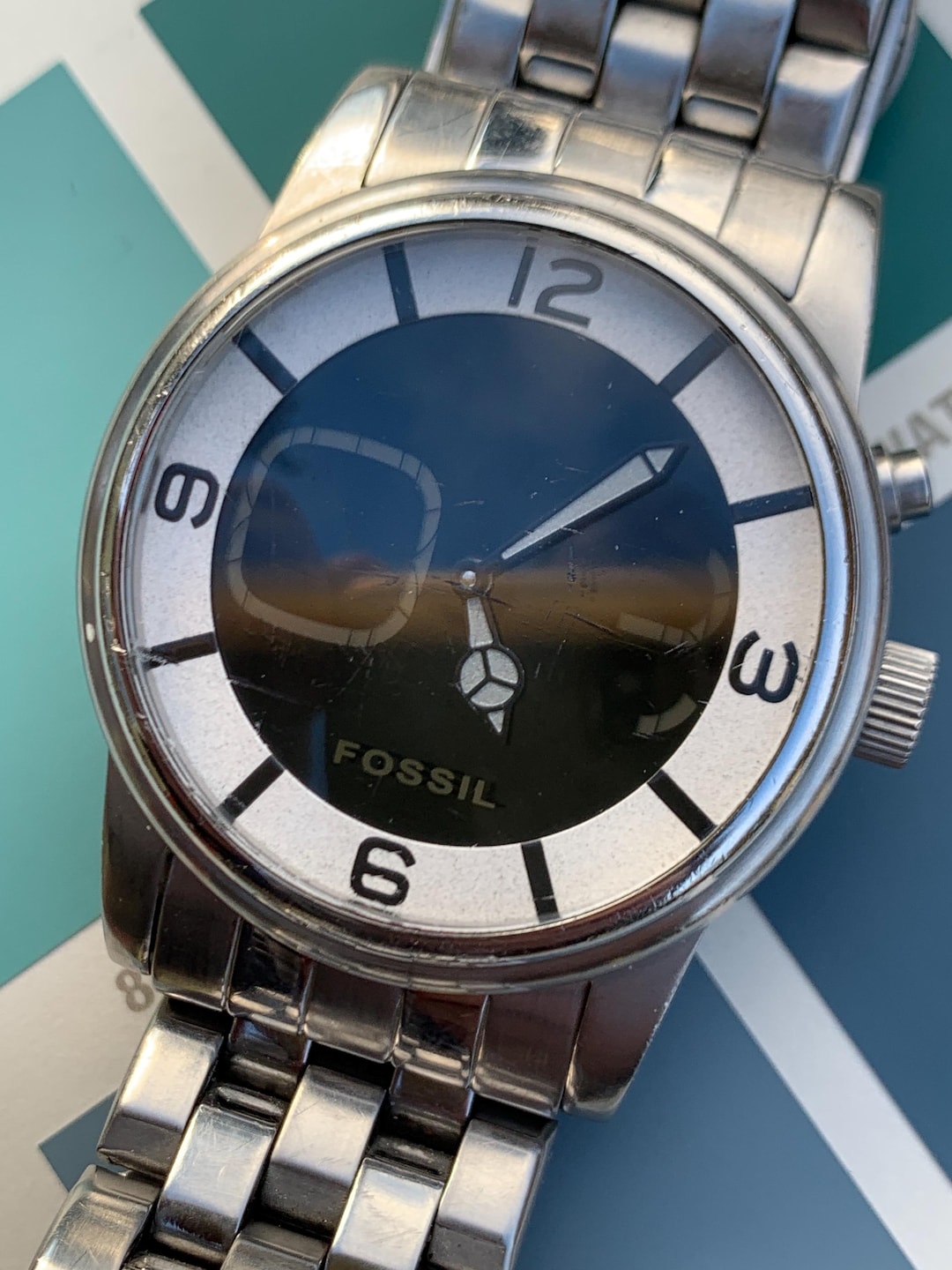 Fossil Big Tic BG 1009 Animated Digital Seconds Watch. Analog Dial With Digital Counting Seconds ...