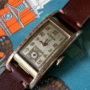 1940s Benrus Tank Watch 10K Gold Filled Curvex Elongated Tank Watch ...