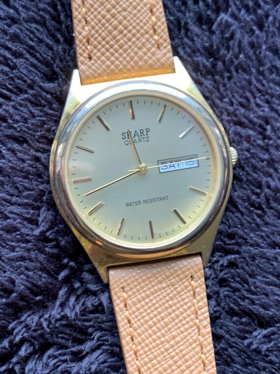 Early 2000s Sharp Quartz Watch. Gold tone. Retro Vint… - Gem