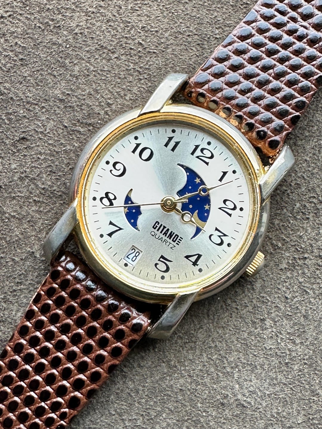 Gitano Moon Phase Women's Quartz Watch - White Dial, Classic Appearance ...