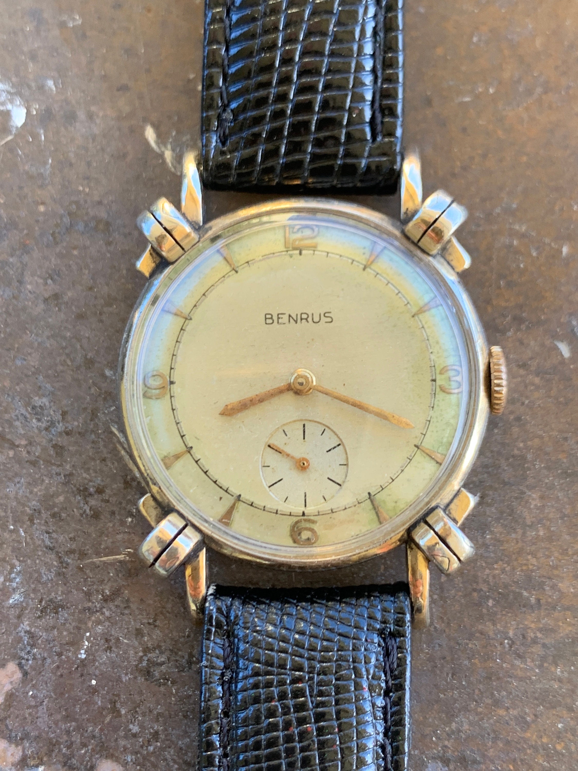 Vintage Fancy Knotted Lugs Benrus Watch 10K Rolled Gold Plate. 1940s ...