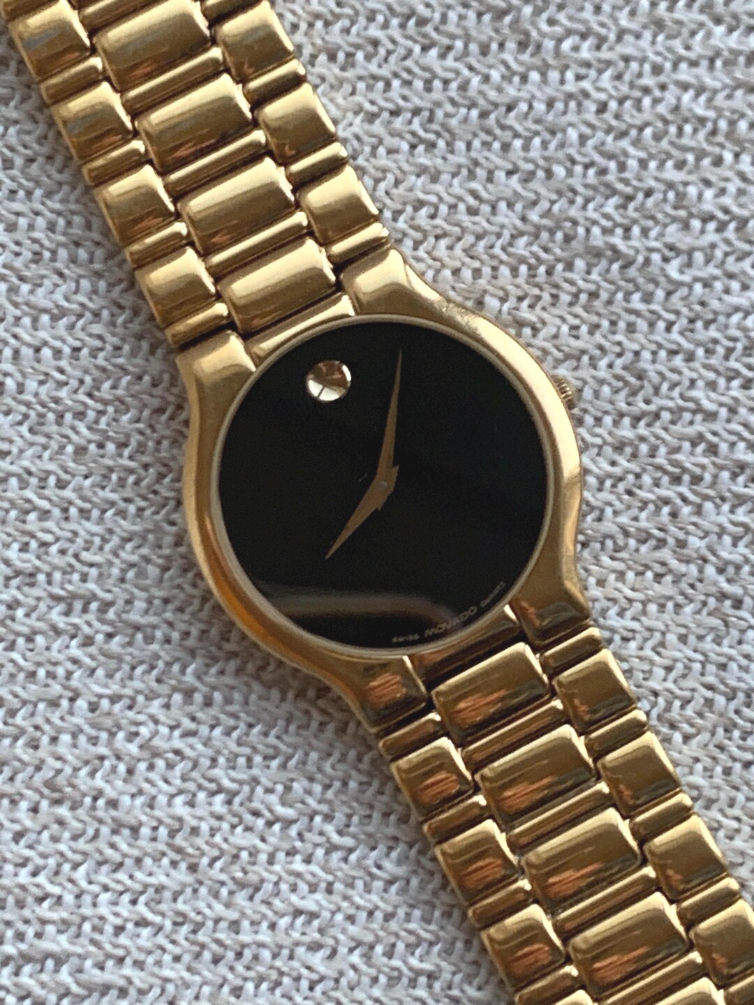 Vintage Movado Museum Watch, Gold Tone, Men's, 90s, Iconic Design ...