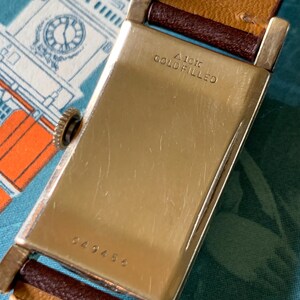 1940s Benrus Tank Watch 10K Gold Filled Curvex Elongated Tank Watch ...