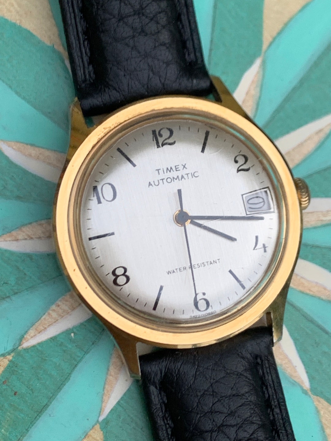 1980 Timex Automatic Watch, Large Gold Tone, Silver UK Dial W/ Date in ...