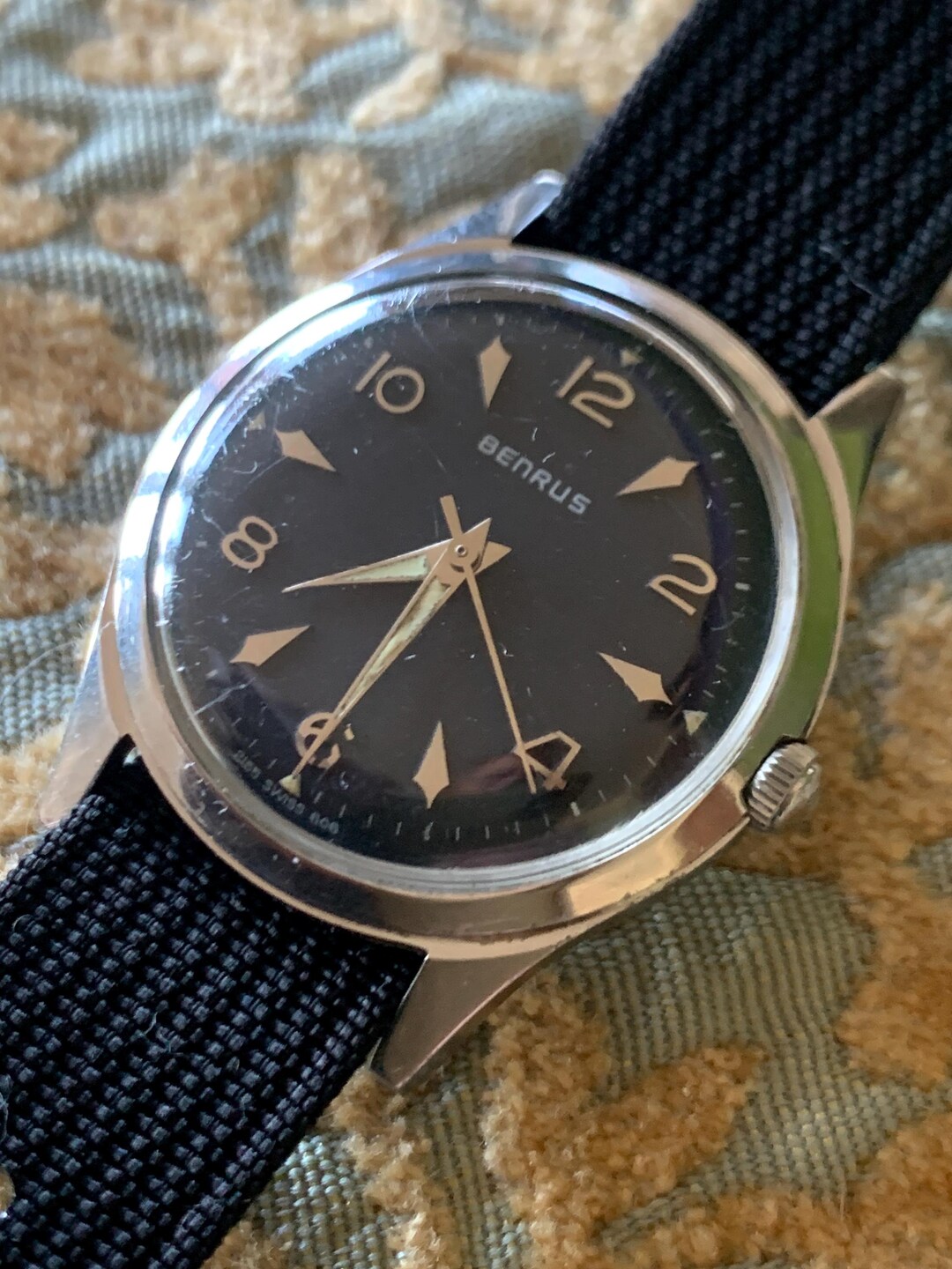 Benrus Series 2155 Watch WR With Black Dial. Very Good Condition, Mid ...