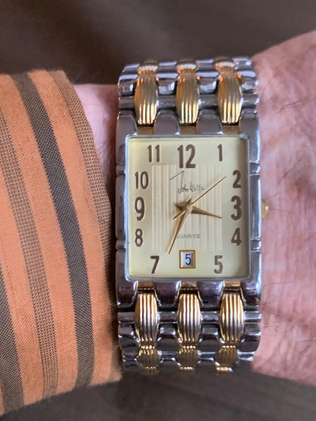 Mobster Chic 1990s John Weitz Quartz Watch in Two Tone Gold - Etsy