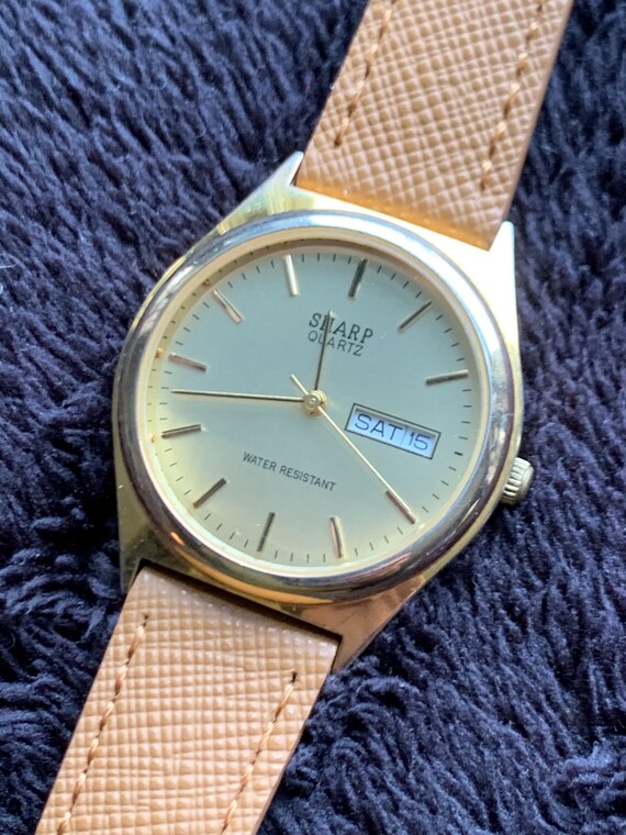 Early 2000s Sharp Quartz Watch. Gold tone. Retro Vint… - Gem