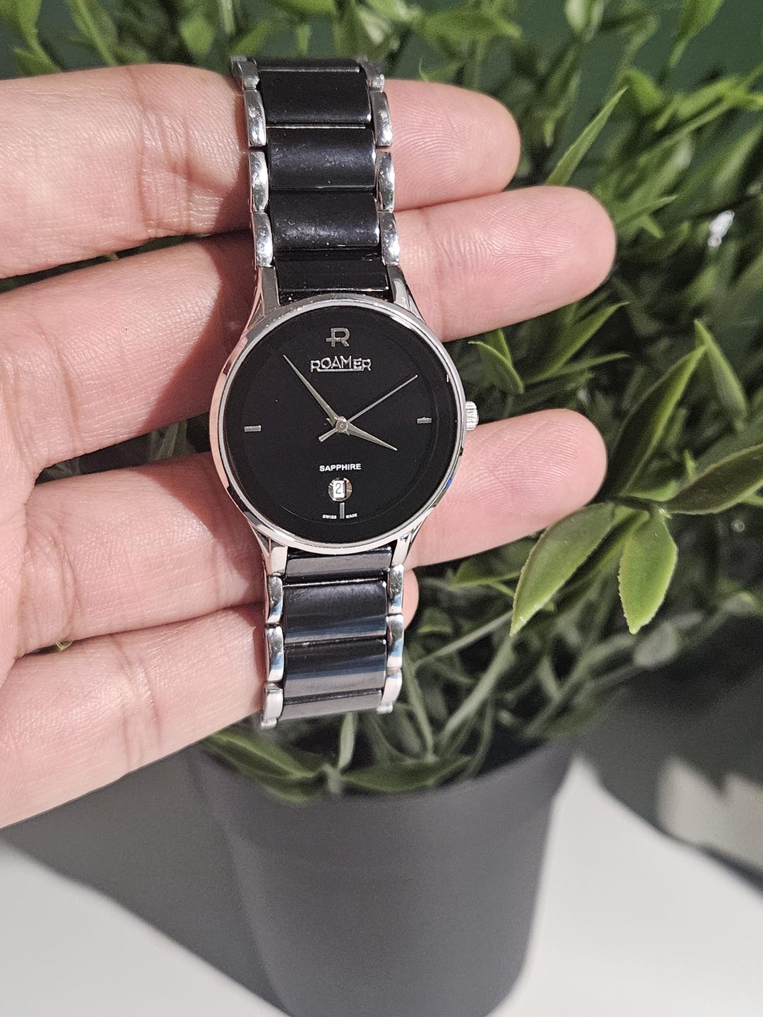 Beautiful Ladies Roamer Sapphire Ceramic Watch. Swiss Quartz Movement ...