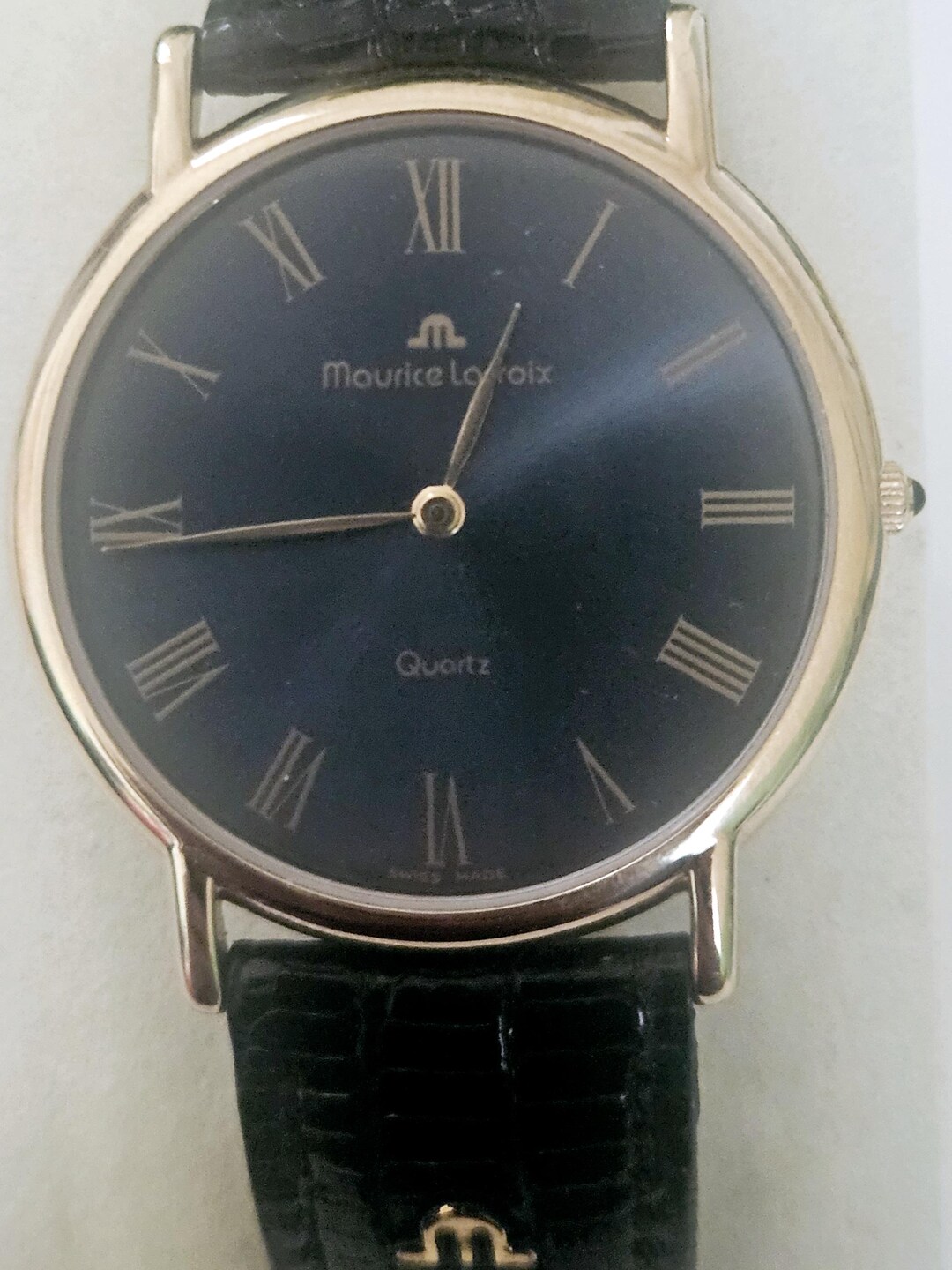 Men's Lacroix Restored 1993, Reference 11149. Black and Gold, Quartz ETA 980 005 Movement. - Etsy