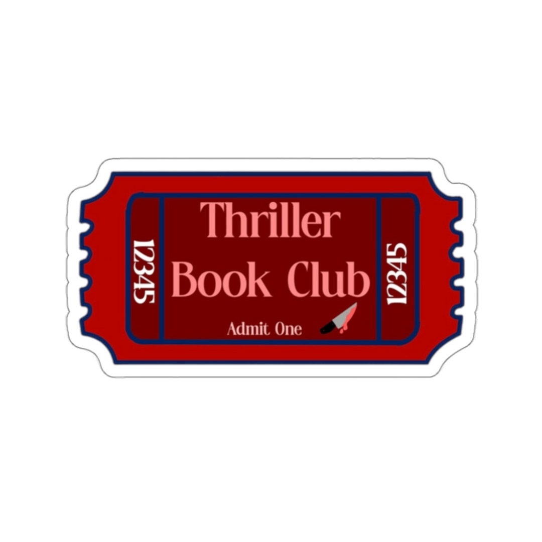Thriller Book Club Ticket Sticker Bookworm Booktok - Etsy