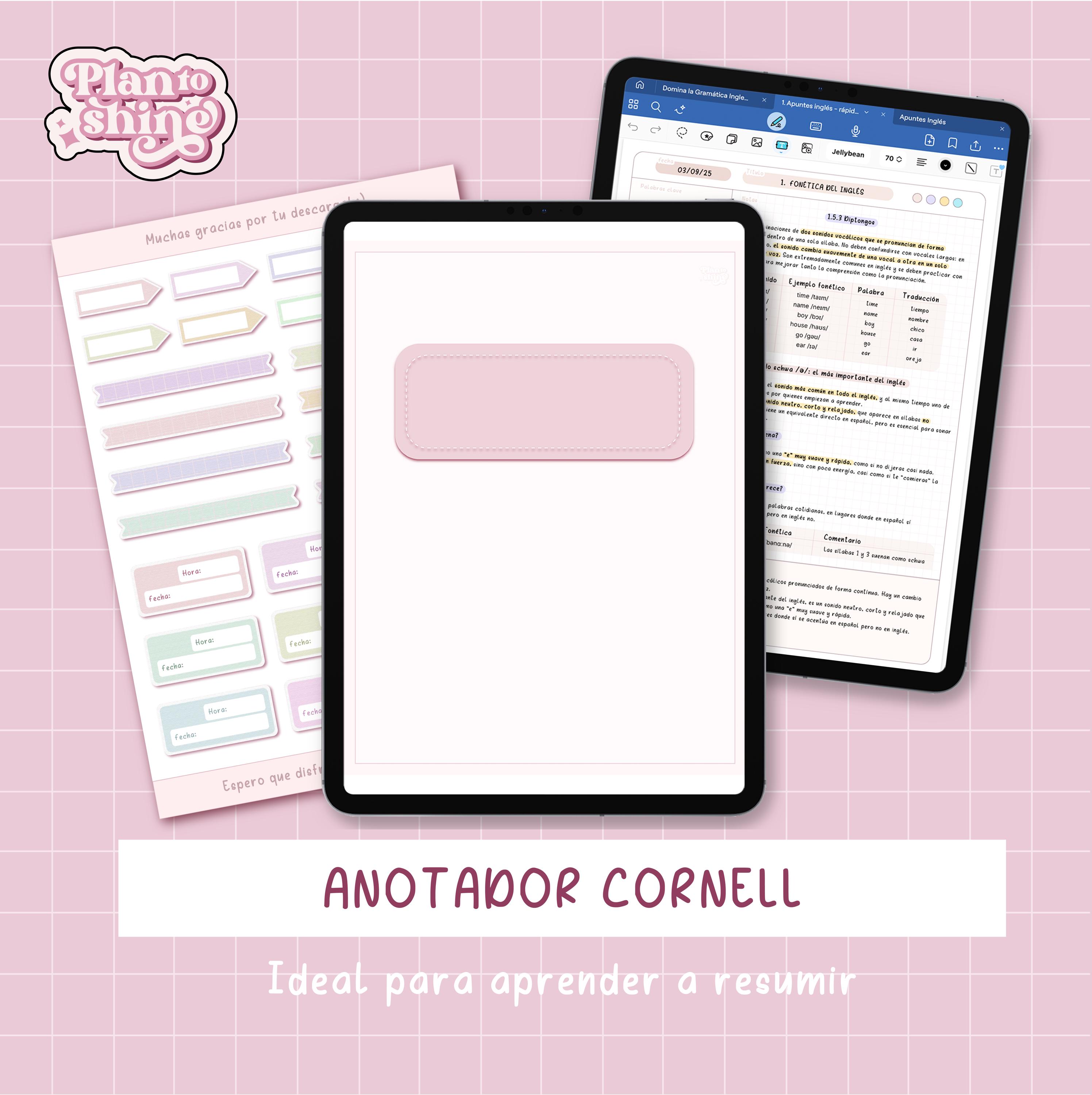Cornell Notes Template | Digital Notepad | Student Notes | Goodnotes ...