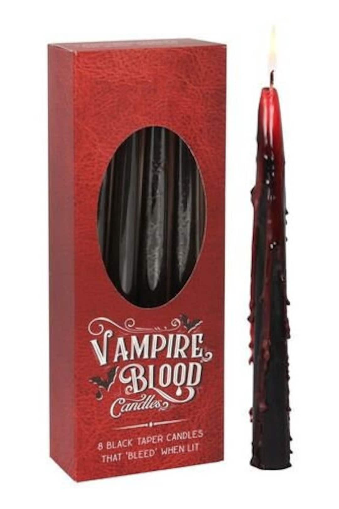 Set of 8 Vampire Blood Taper Candles - Etsy