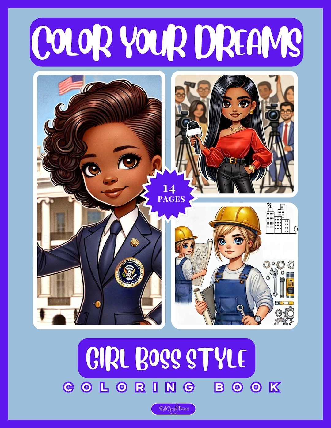 Girl Boss Career Coloring Book: Empowering Kids Activity (PDF) - Etsy
