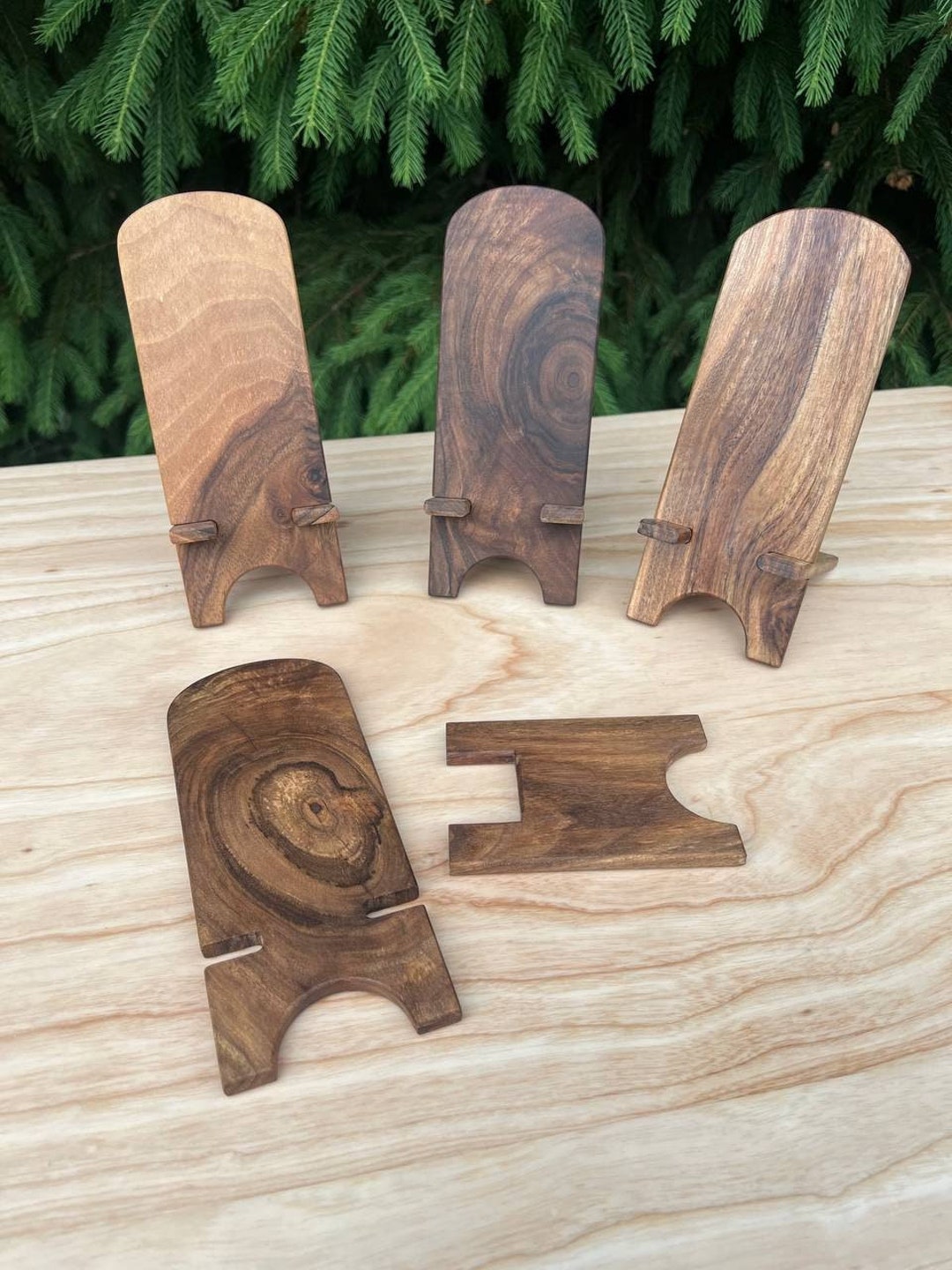 Walnut Phone Stand, Christmas Gift, Walnut Phone Holder, Foldable, Best ...