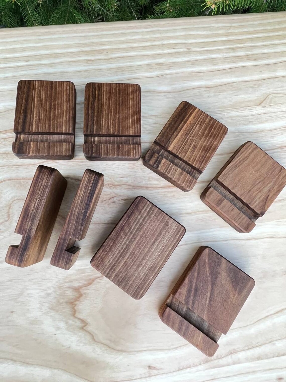 Walnut Phone Stand, Wooden Phone Holder - Etsy