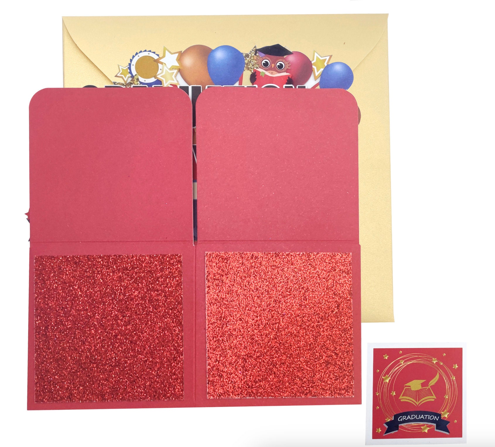 3d Graduation Pop Up Card Graduation Red Gold High School College
