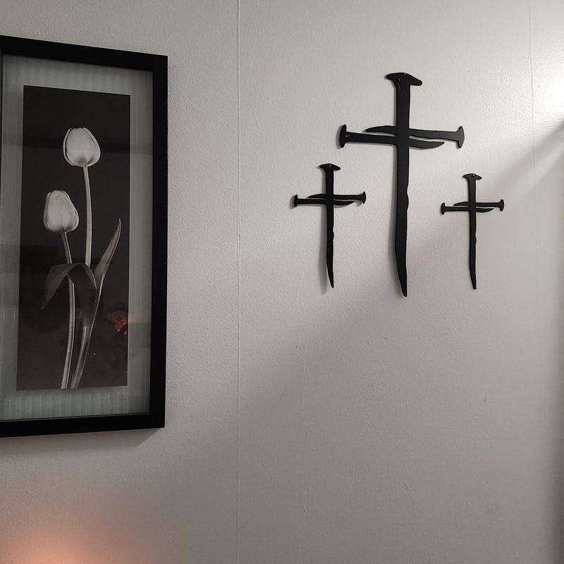 3 Nails Cross Svg - Etsy