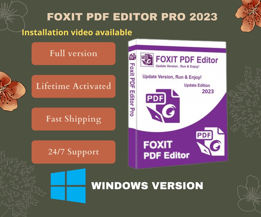 Foxit PDF Editor Pro 2023 for Windows Lifetime Activation Create ...