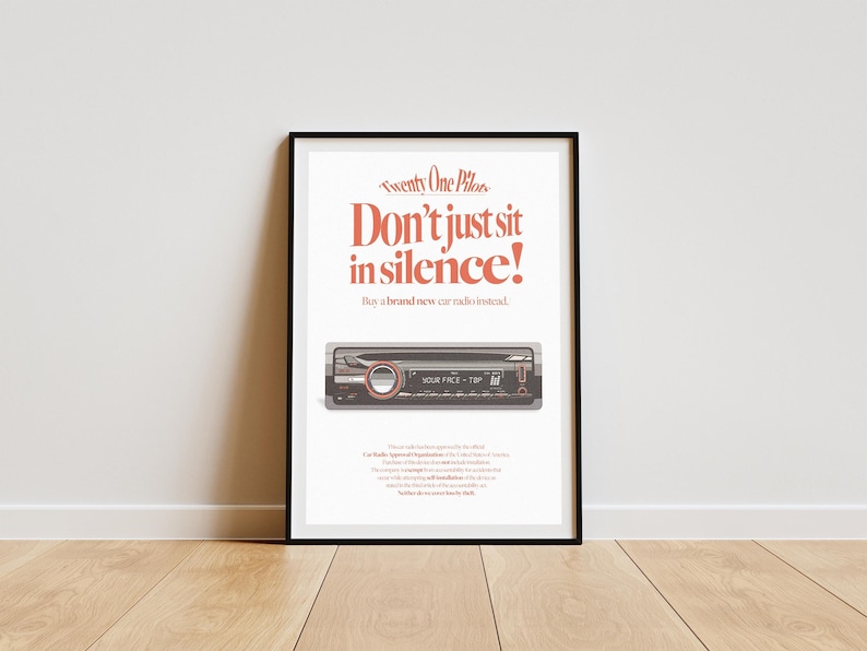 TWENTY-ONE-PILOTS Car Radio Poster Digital Download Clancy Retro Wall ...